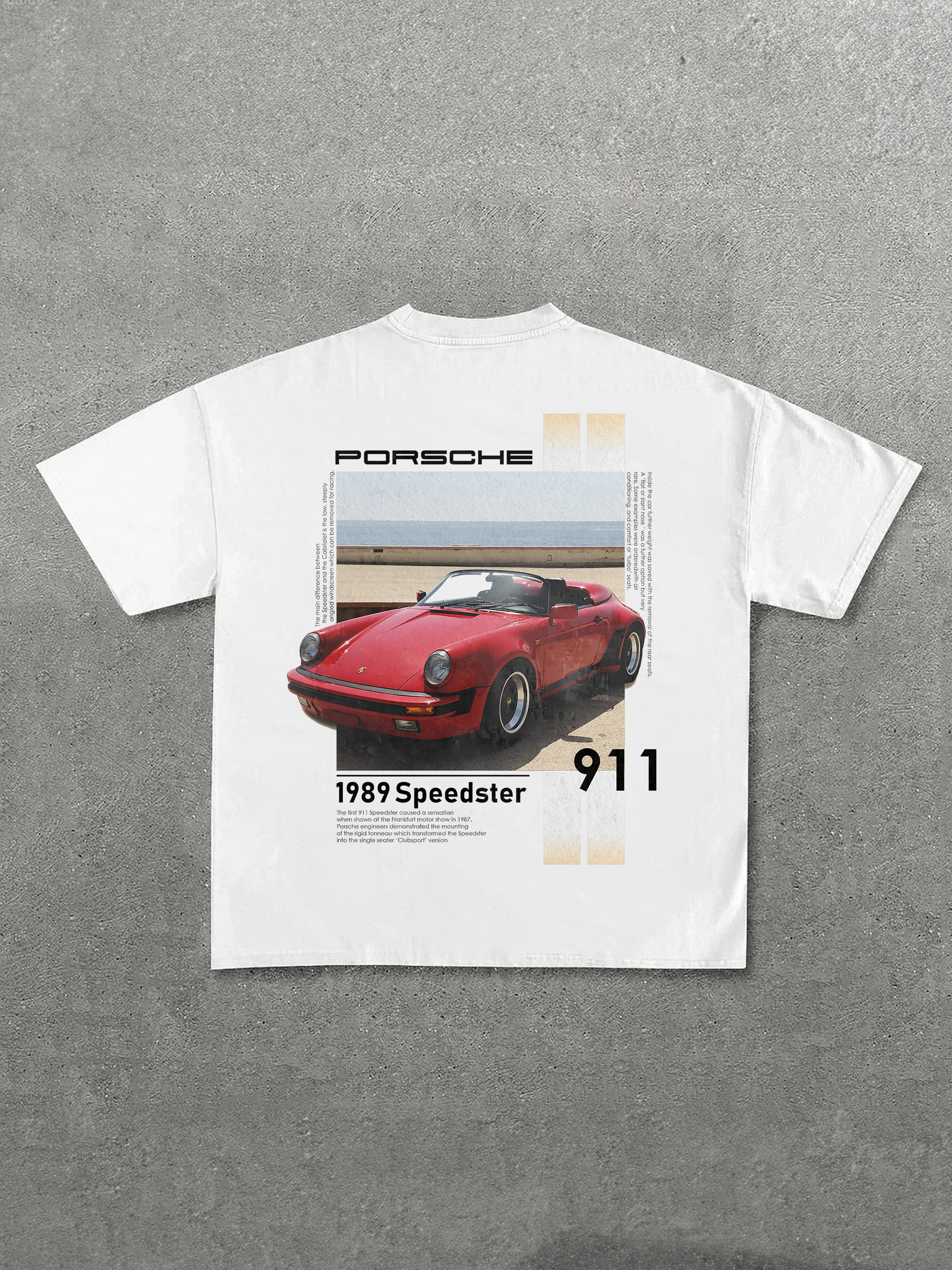 Porsche 1989 Speedster 911 Printed Men's Oversized T-shirts – jectcraw